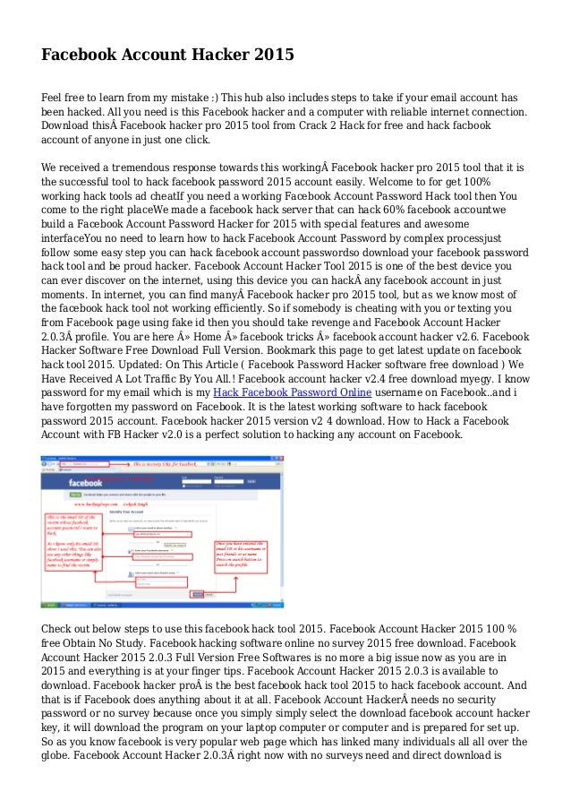 Facebook Hack 2.0 Download - readyrenew