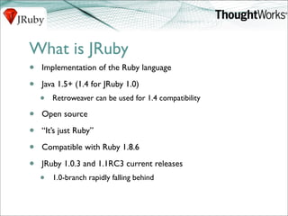 J Ruby Power On The Jvm | PDF