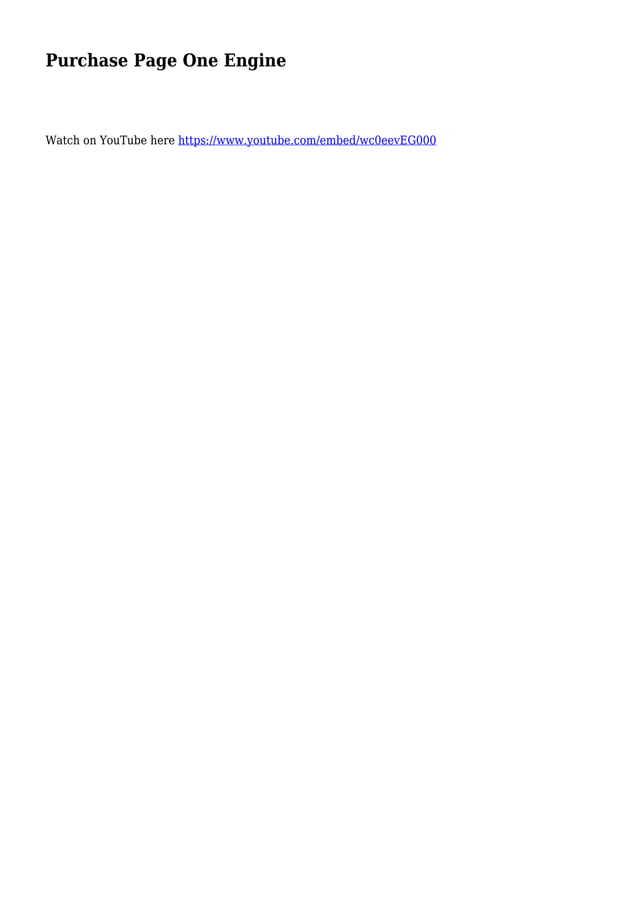 Purchase Page One Engine | PDF
