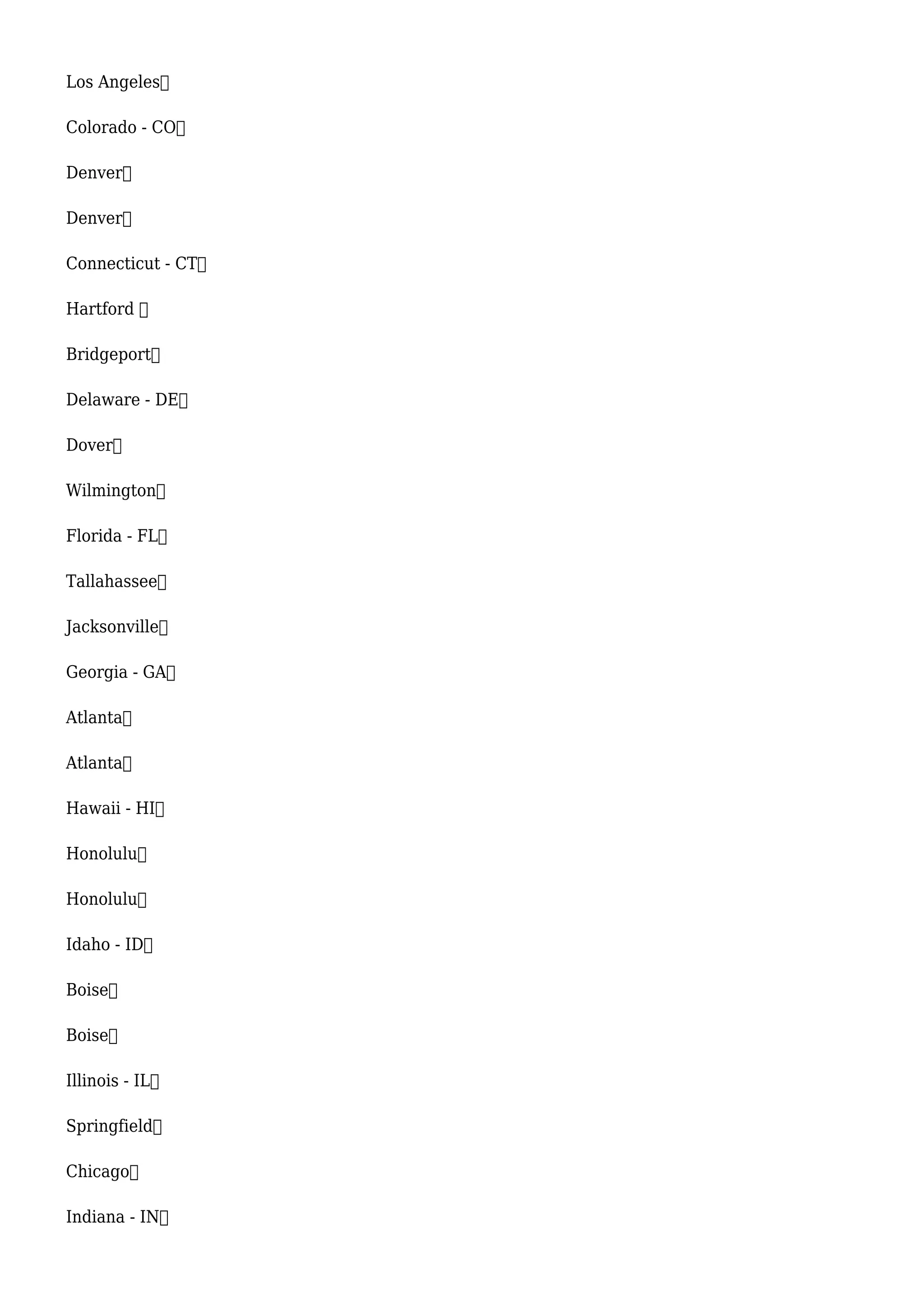 List of State Abbreviations and Capitals | PDF