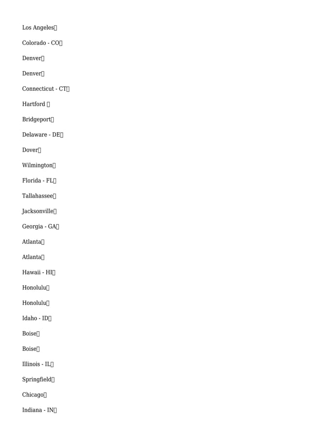 List of State Abbreviations and Capitals | PDF | North America Travel ...