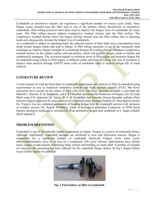 FEA OF A CRANKSHAFT IN CRANK-PIN WEB FILLET REGION FOR IMPROVING ...