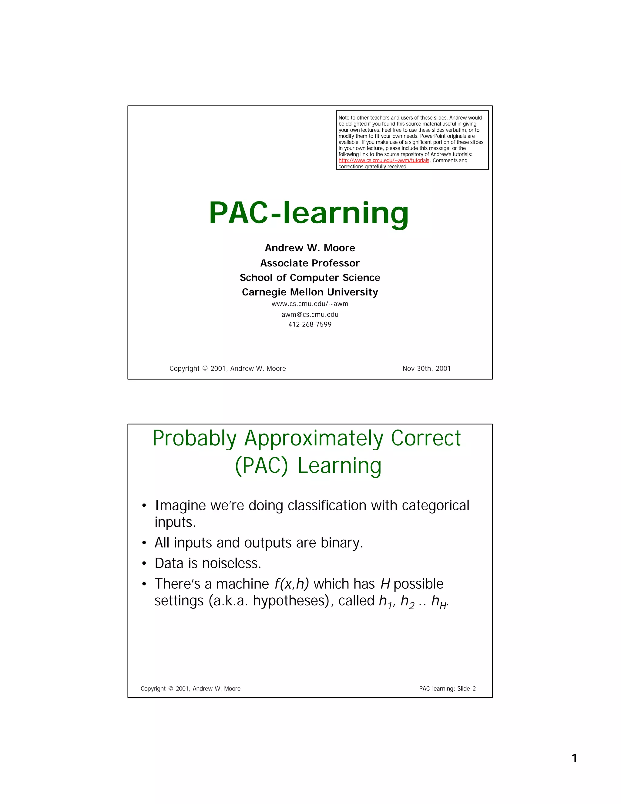 PAC Learning | PDF | Physics | Science