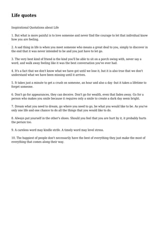 Life quotes | PDF