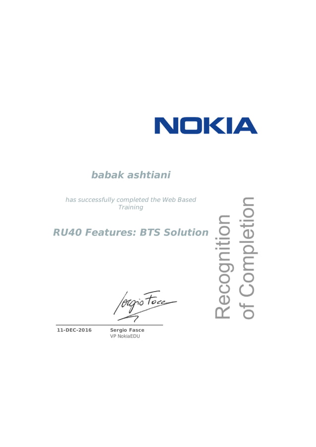 RU40 Features BTS Solution | PDF