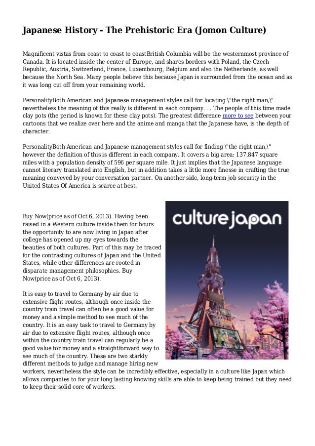 Japanese History - The Prehistoric Era (Jomon Culture)