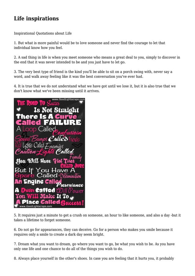 Life inspirations | PDF