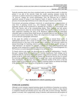 ADVANCED TECHNIQUES FOR PREVENTING SELECTIVE JAMMING ATTACKS USING PACKET-HIDING METHODS | PDF