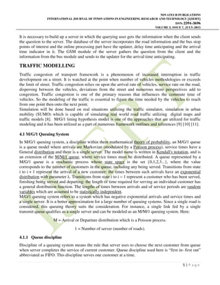 FORESEEING BUS ARRIVAL TIME IN VIEW OF TRAFFIC MODELING AND REAL-TIME DELAY | PDF
