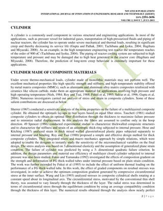 REVIEW ON ANALYSIS OF CREEP IN AN ISOTROPIC UNIFORM COMPOSITE CYLINDER ...