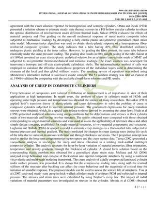 REVIEW ON ANALYSIS OF CREEP IN AN ISOTROPIC UNIFORM COMPOSITE CYLINDER | PDF