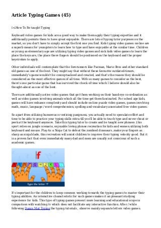 Article Typing Games (45)