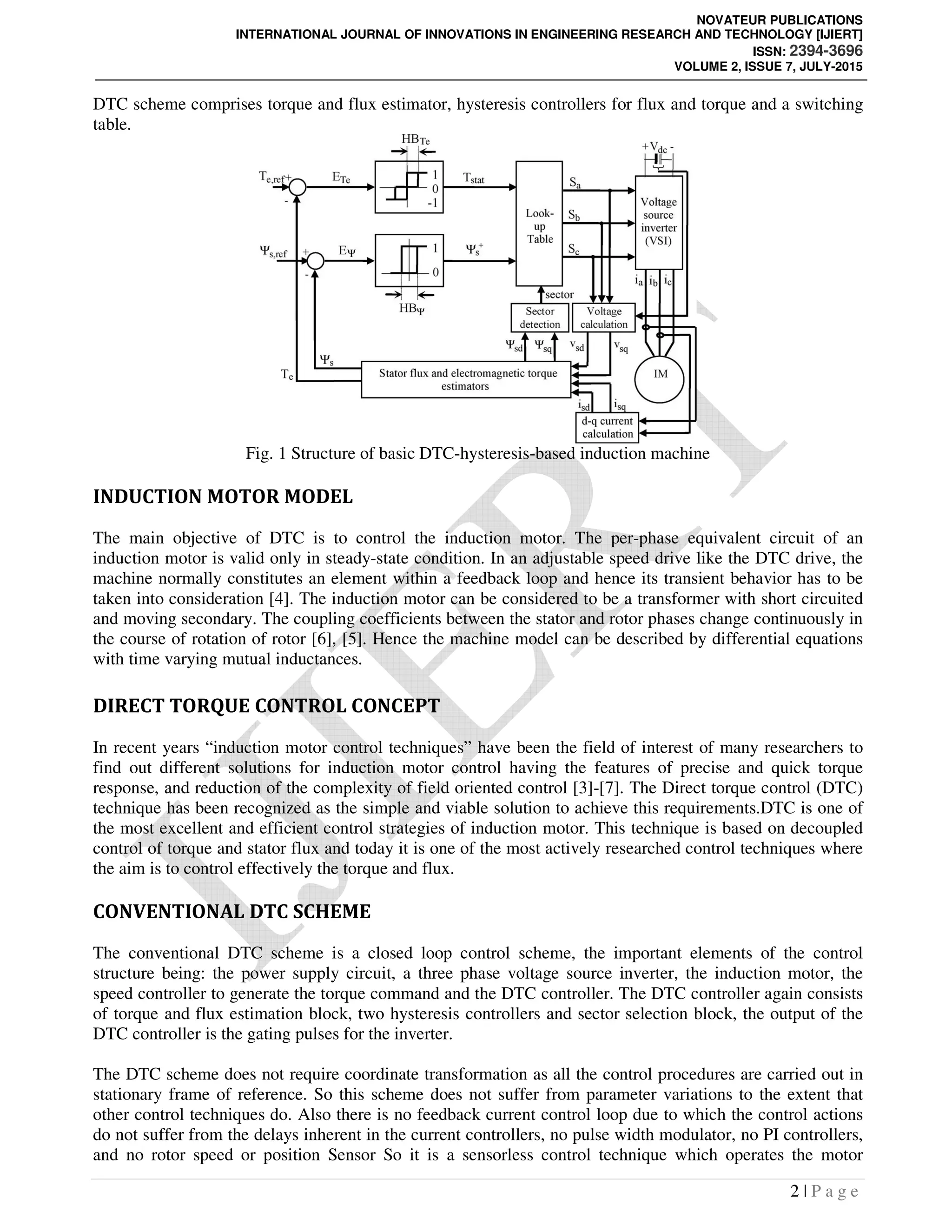 QUICK DYNAMIC TORQUE CONTROL IN DTC-HYSTERESIS-BASED INDUCTION MOTOR BY USING NEW OPTIMIZED ...