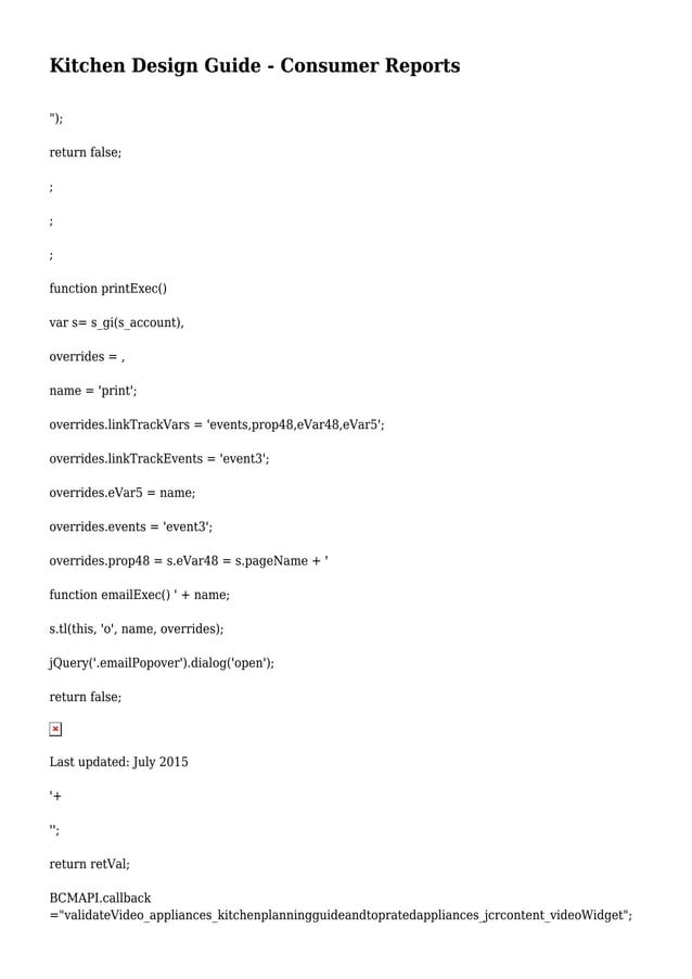 Kitchen Design Guide - Consumer Reports | PDF