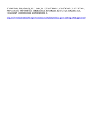 Kitchen Design Guide - Consumer Reports | PDF