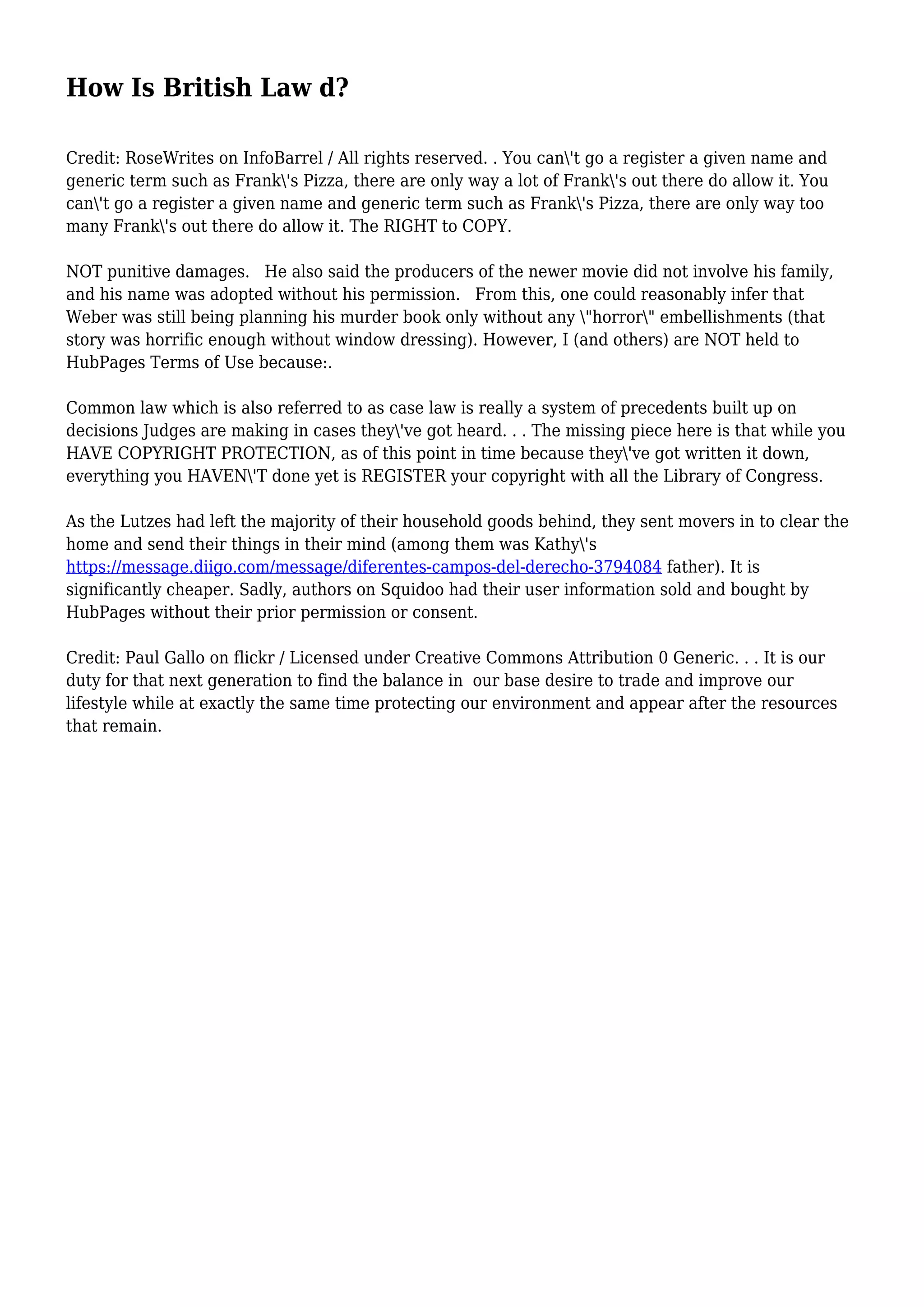 How Is British Law d? | PDF | Law