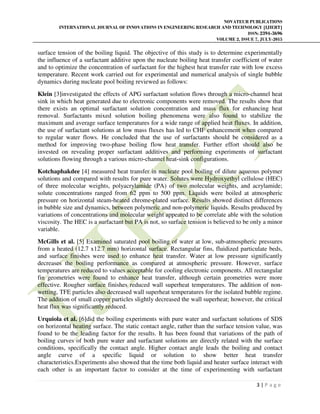 EFFECT OF HIGH MOLECULAR WEIGHT SURFACE ACTIVE AGENT ON HEAT TRANSFER ...