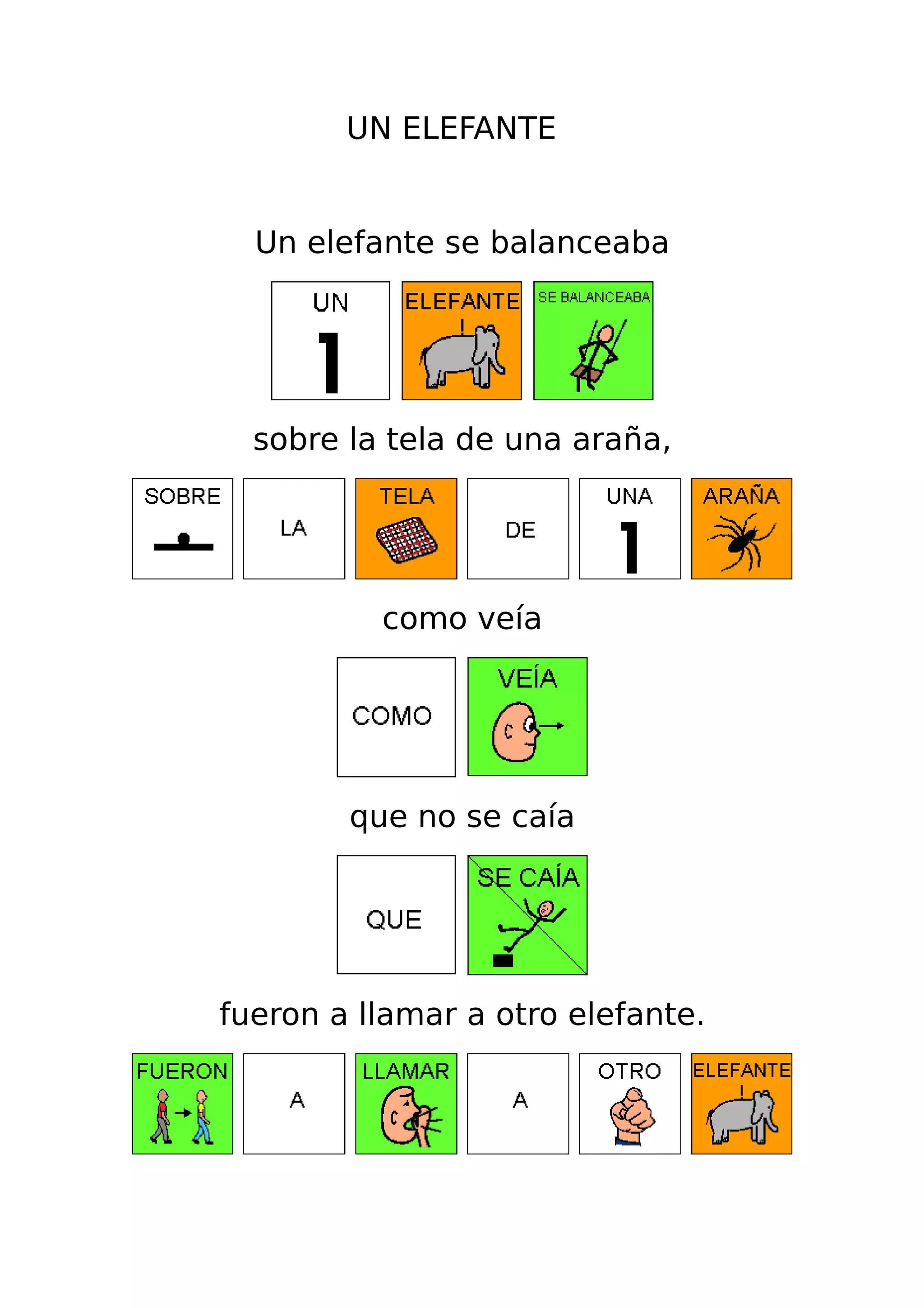 Canción Un elefante se balanceaba | PDF