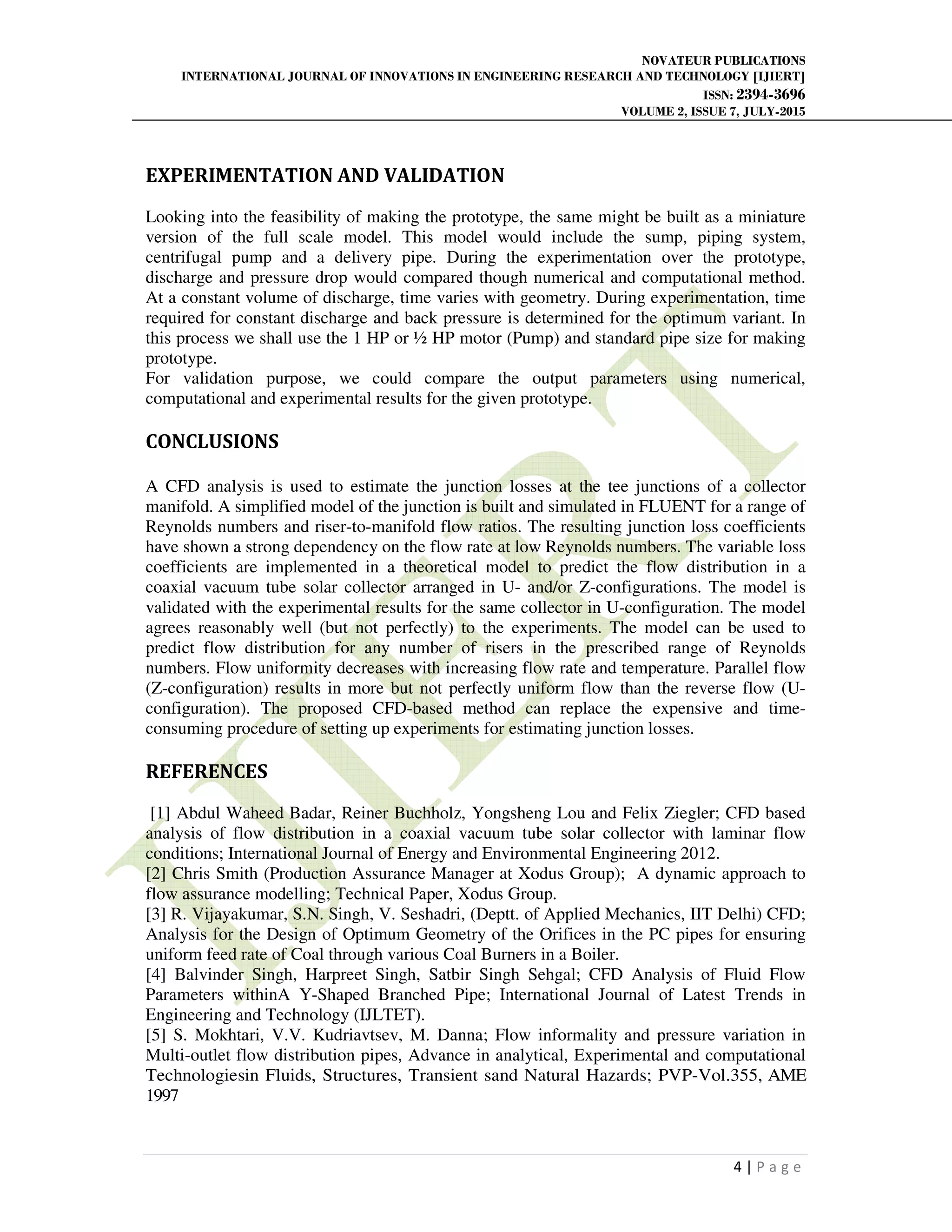 REVIEW OF FLOW DISTRIBUTION NETWORK ANALYSIS FOR DISCHARGE SIDE OF CENTRIFUGAL PUMP | PDF