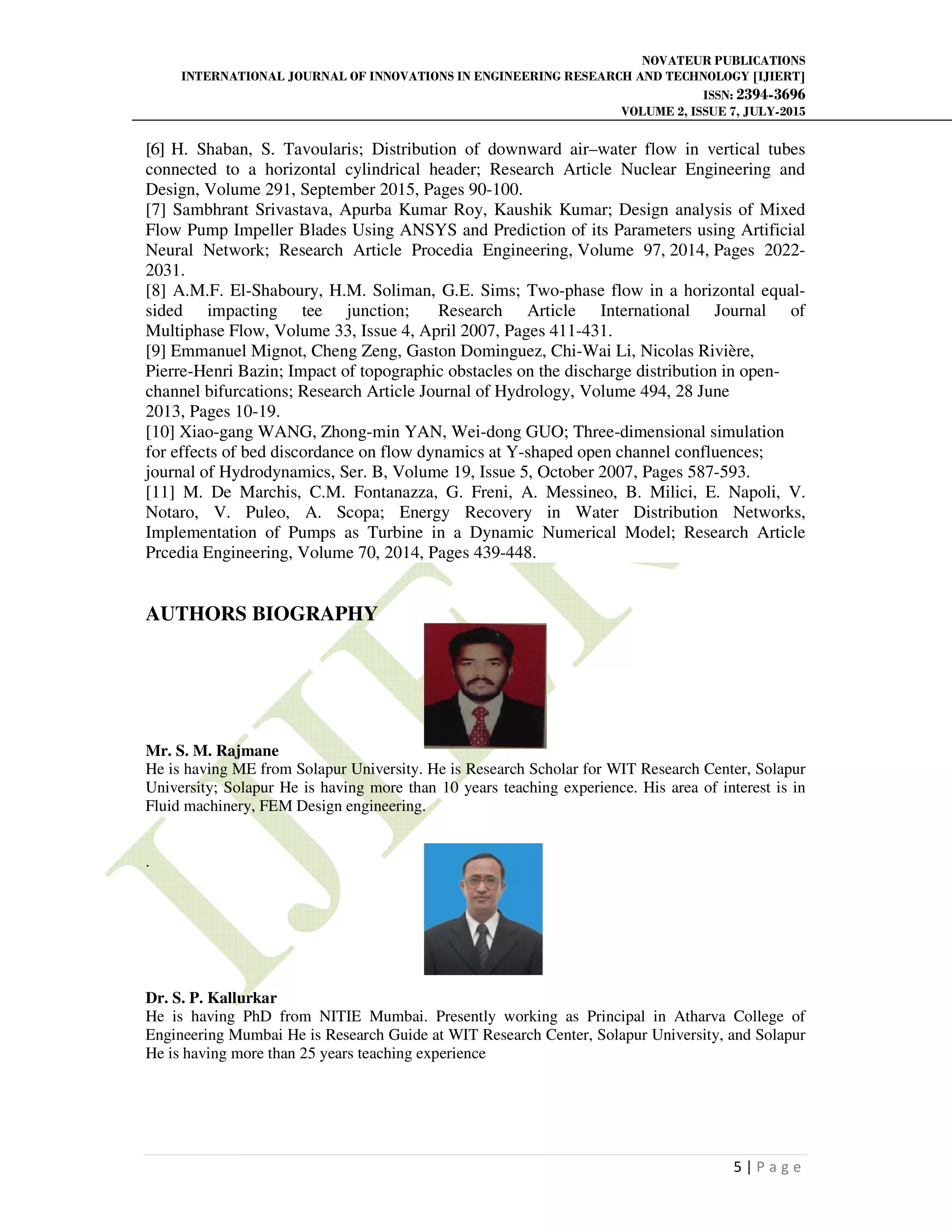 REVIEW OF FLOW DISTRIBUTION NETWORK ANALYSIS FOR DISCHARGE SIDE OF CENTRIFUGAL PUMP | PDF