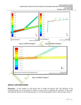 FLOW DISTRIBUTION NETWORK ANALYSIS FOR DISCHARGE SIDE OF CENTRIFUGAL PUMP | PDF