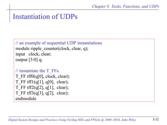 Tasks and UDP's in verilog coding14391970.ppt