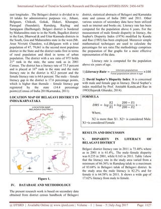 A Discourse on Gender Disparity: A Study on Taluks of Belagavi District ...