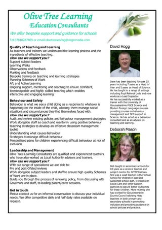 Olive Tree Learning flyer | PDF