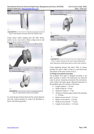 3 Dimensional Virtual Modelling of Human Femur Bone with Prosthetic Plate and Screws | PDF