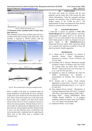 3 Dimensional Virtual Modelling of Human Femur Bone with Prosthetic Plate and Screws | PDF