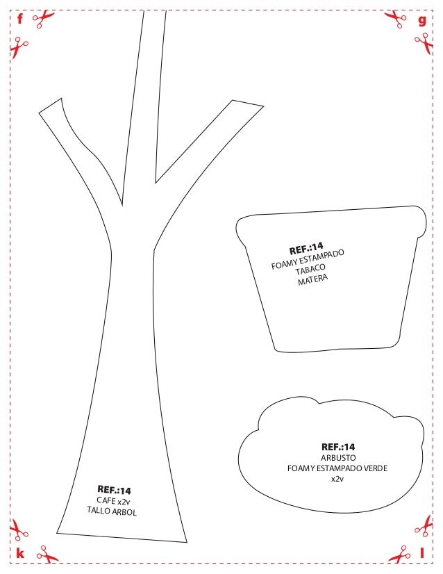 Moldes de arboles en foami - Imagui
