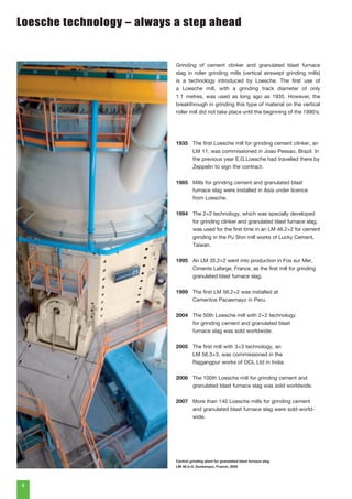 Loesche Mills for Cement and Granulated Blast Furnace Slag | PDF