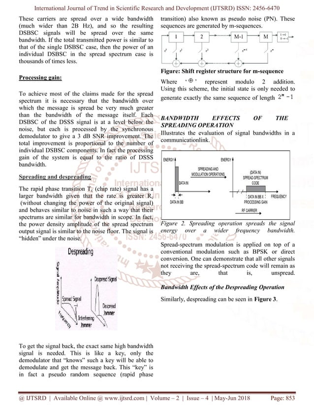 Simulation Of Direct Sequence Spread Spectrum For Wireless Communication Systems Using Simulink