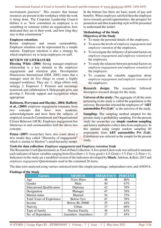 The Impact of Employee Engagement on Employee Retention | PDF