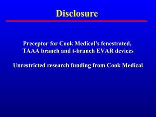 Endovascular Repair of Thoracoabdominal Aneurysm | PPT