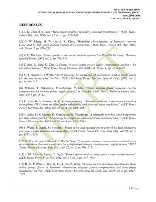 A NOVEL TCHNOLOGY FOR HARMONICS AND UNBALANCE COMPENSATION IN ELECTRIC ...