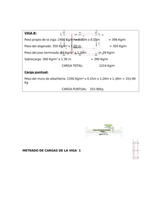 metrado de cargas | PDF