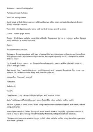 Syrian Cuisine - Roll Formers | PDF