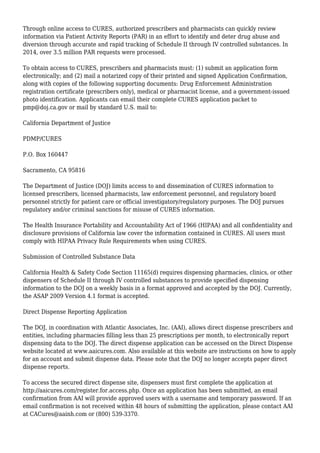 Prescription Drug Monitoring Program | State of California - Department ...