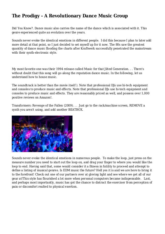 The Prodigy - A Revolutionary Dance Music Group