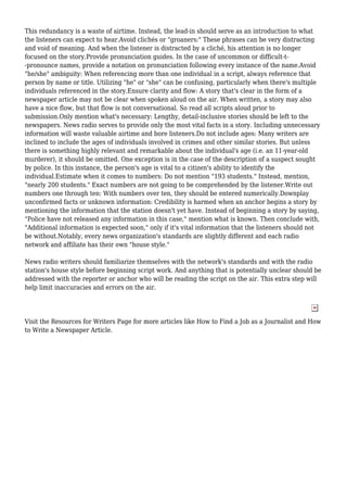How to Write for News Radio | PDF