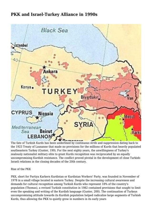 PKK and Israel-Turkey Alliance in 1990s | PDF