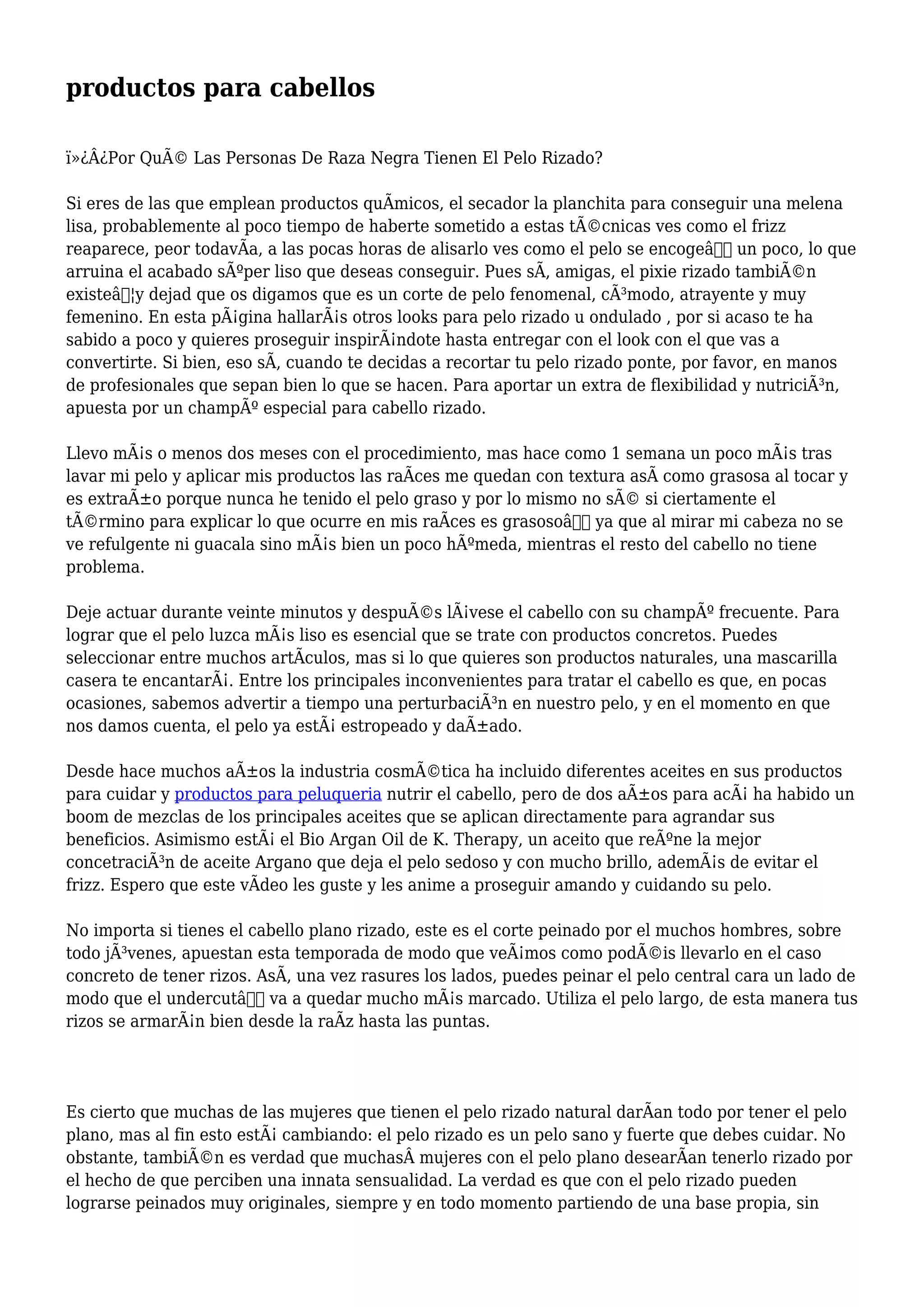 productos para cabellos | PDF