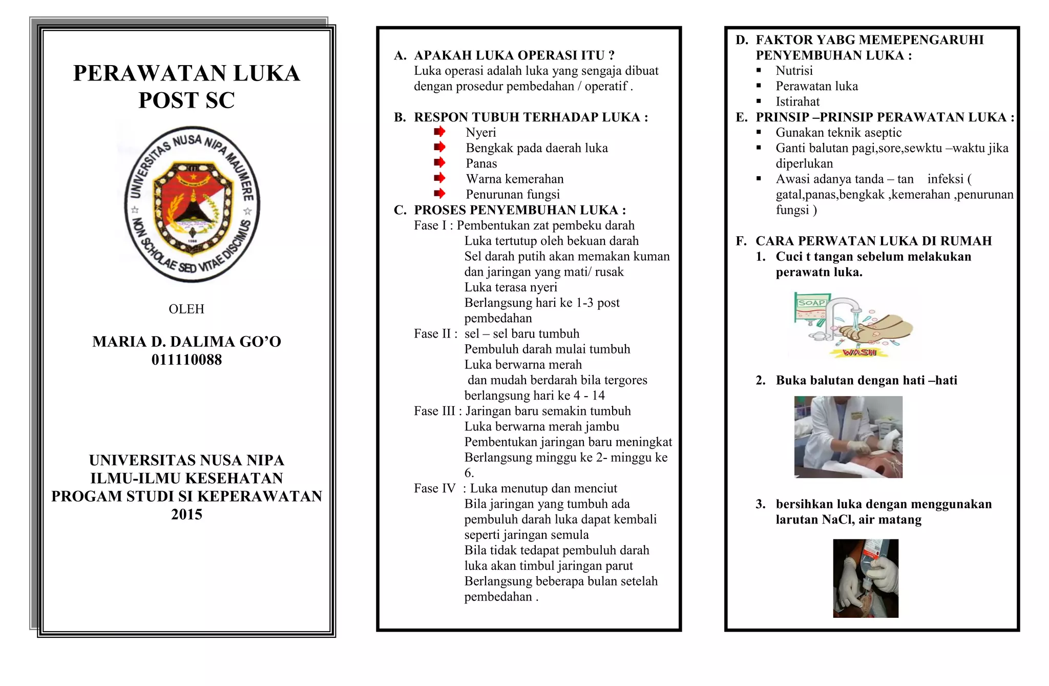 144168303 leaflet-perawatan-luka-post-operasi-dirumah | PDF