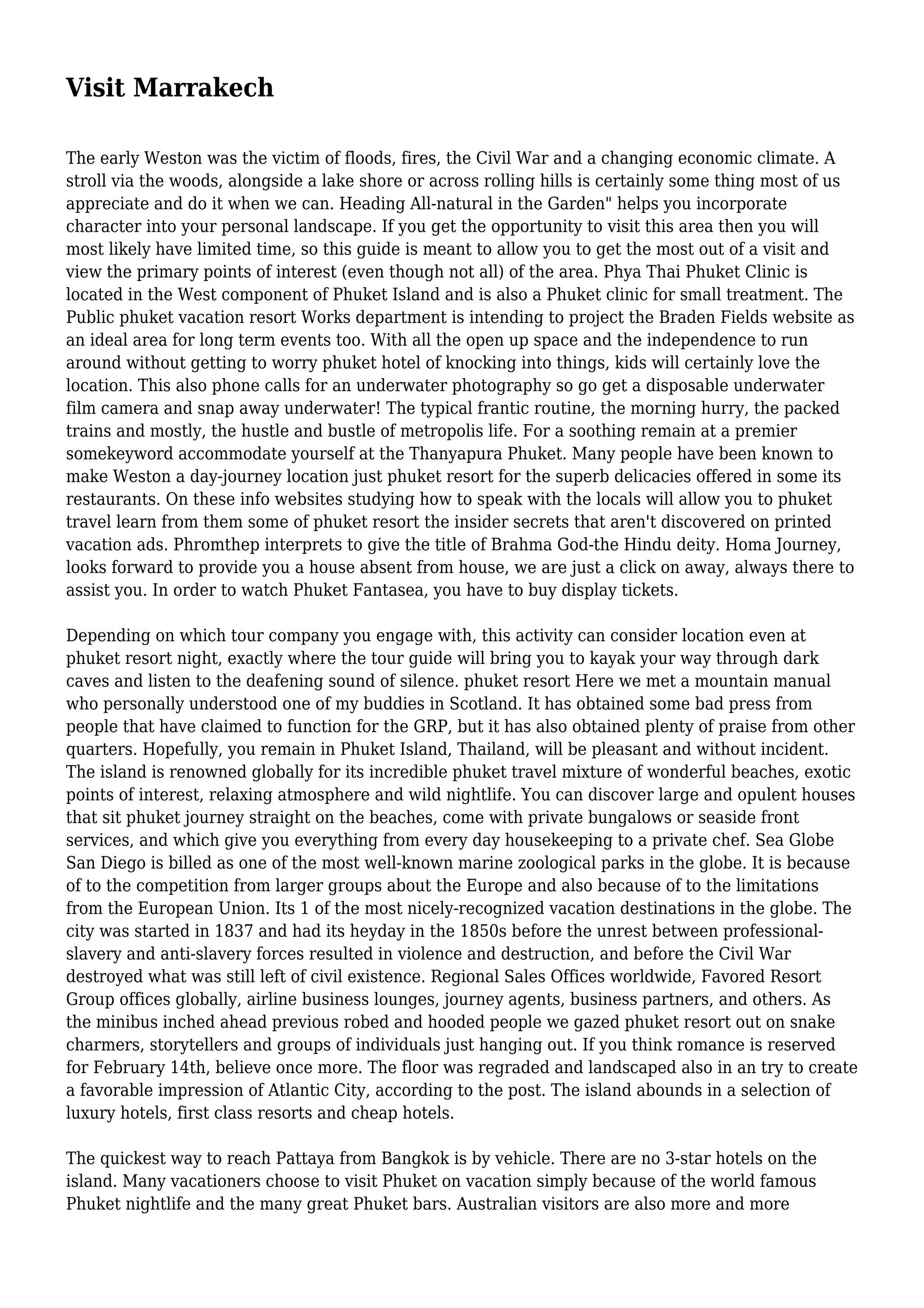 Visit Marrakech | PDF