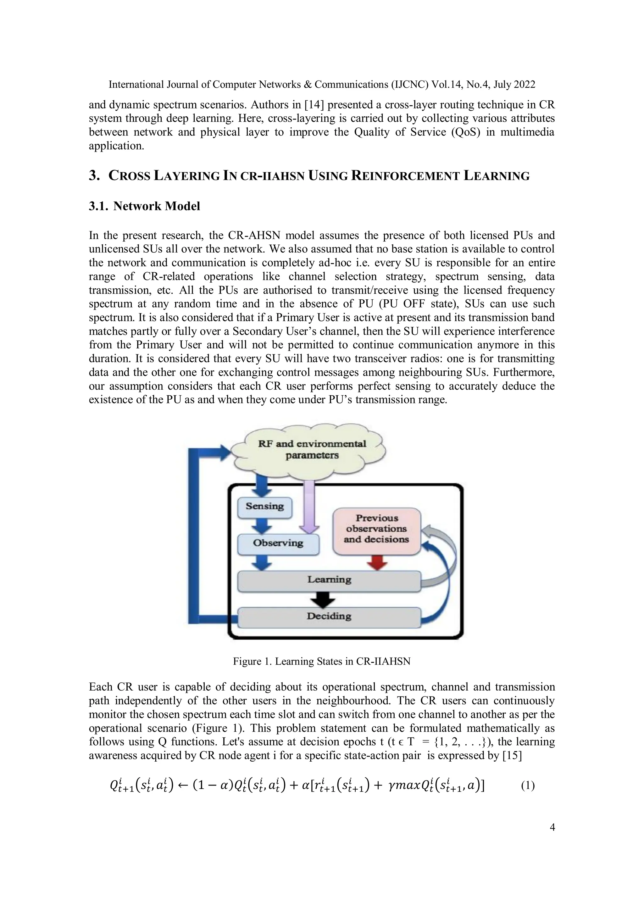 Cross Layering using Reinforcement Learning in Cognitive Radio-based Industrial Internet of Ad ...