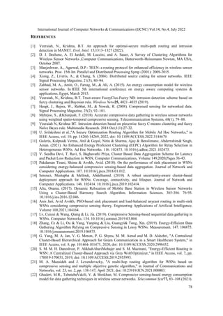Energy Aware Talented Clustering with Compressive Sensing (TCCS) for Wireless Sensor Networks | PDF