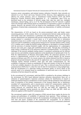 AN EFFICIENT MACHINE LEARNING OPTIMIZATION MODEL FOR ROUTE ESTABLISHMENT MECHANISM IN IOT ...