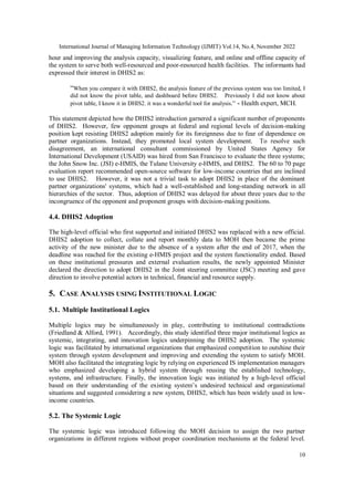 INCLUSIVE ENTREPRENEURSHIP IN HANDLING COMPETING INSTITUTIONAL LOGICS FOR DHIS2 ADOPTION IN ...