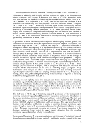 INCLUSIVE ENTREPRENEURSHIP IN HANDLING COMPETING INSTITUTIONAL LOGICS FOR DHIS2 ADOPTION IN ...